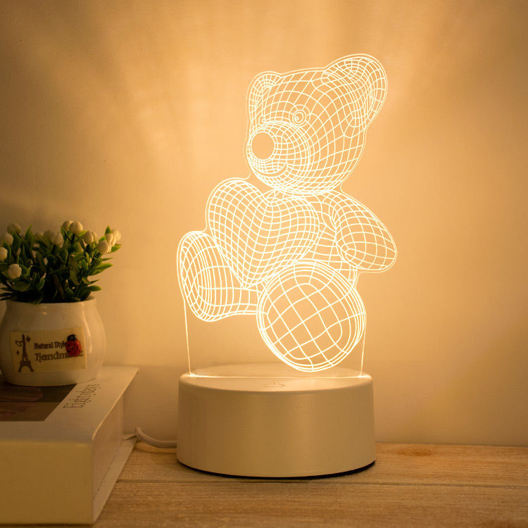 3D Illusion LED Night Lights in Various Shapes - Personalized Gifts ...