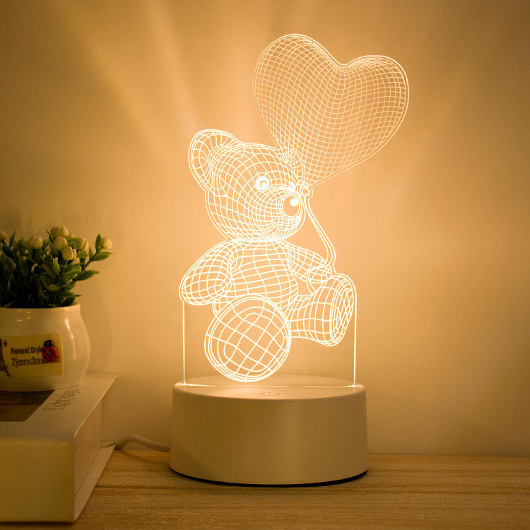 3D Illusion LED Night Lights in Various Shapes - Personalized Gifts ...