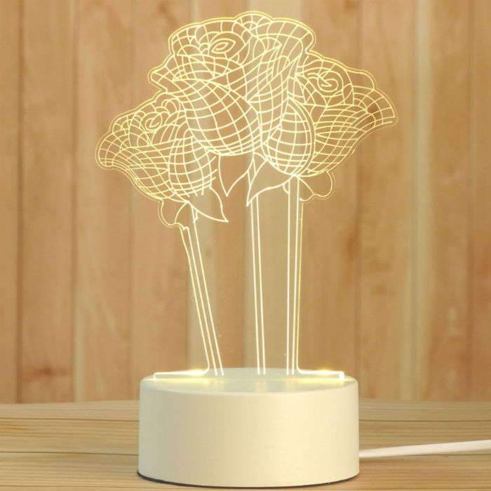 3D Illusion LED Night Lights in Various Shapes - Personalized Gifts ...