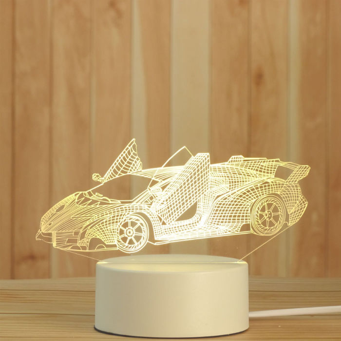 3D Illusion LED Night Lights in Various Shapes - Personalized Gifts ...