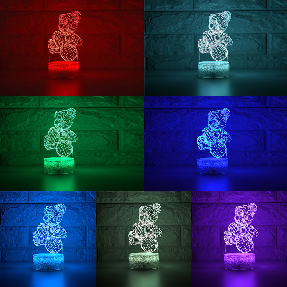 3D Illusion LED Night Lights in Various Shapes - Personalized Gifts ...