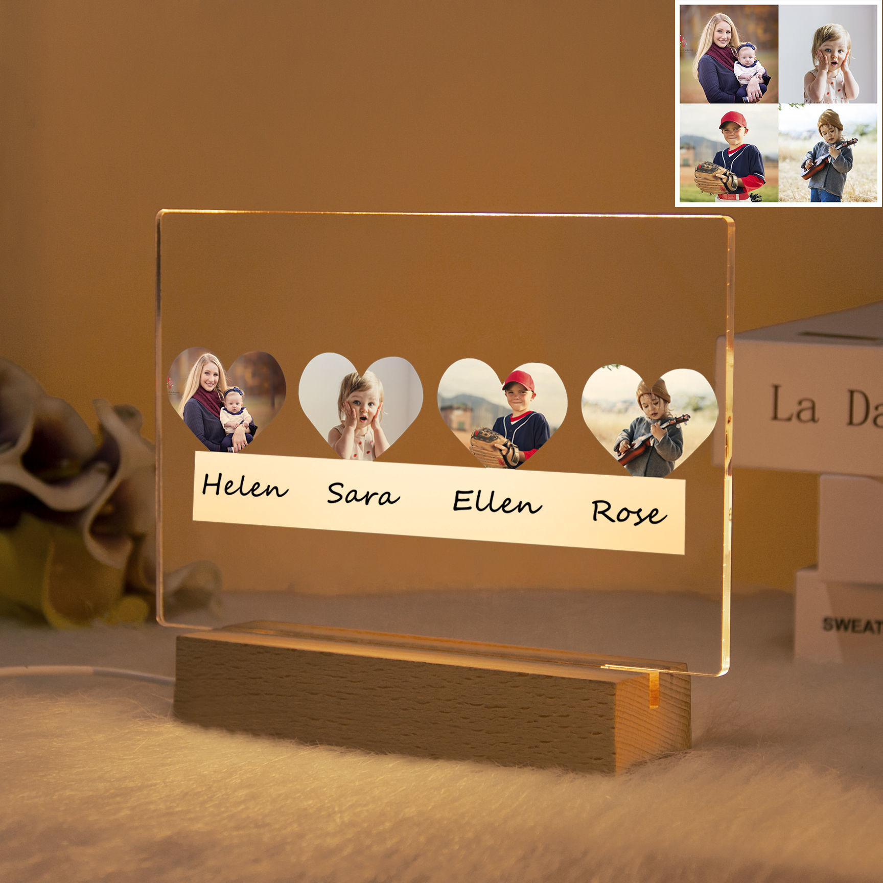 Custom Family Night Light - Personalize With Your Lovely Photo ...