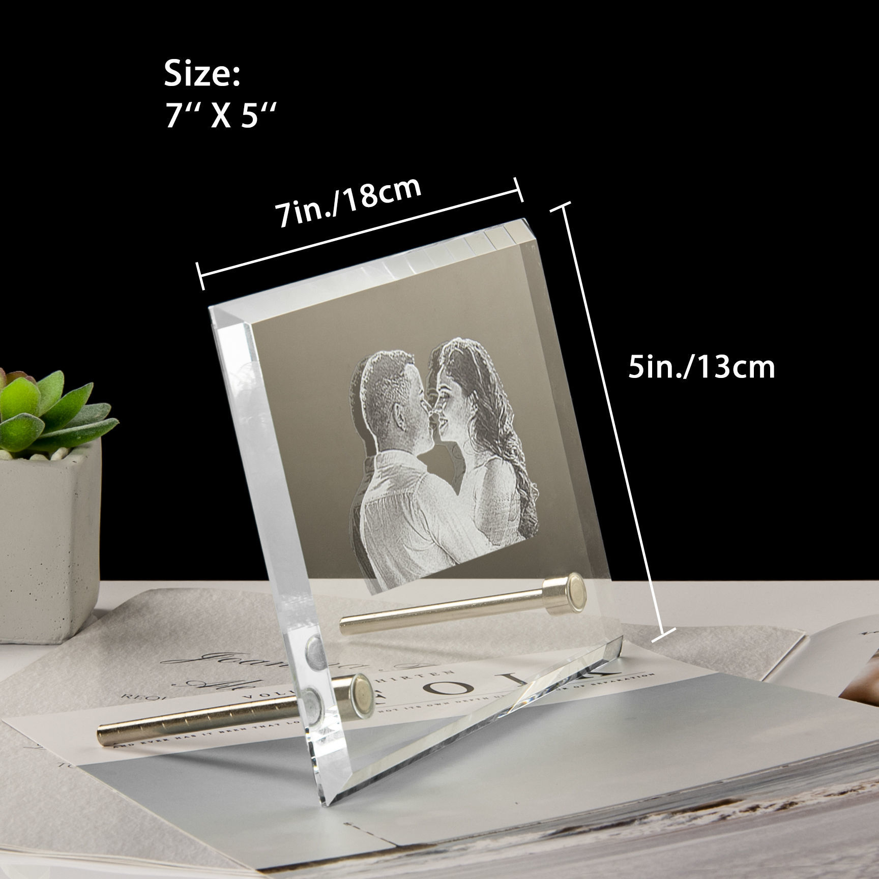 Custom Crystal Photo Frame - Landscape - Personalized Gifts & Engraved ...