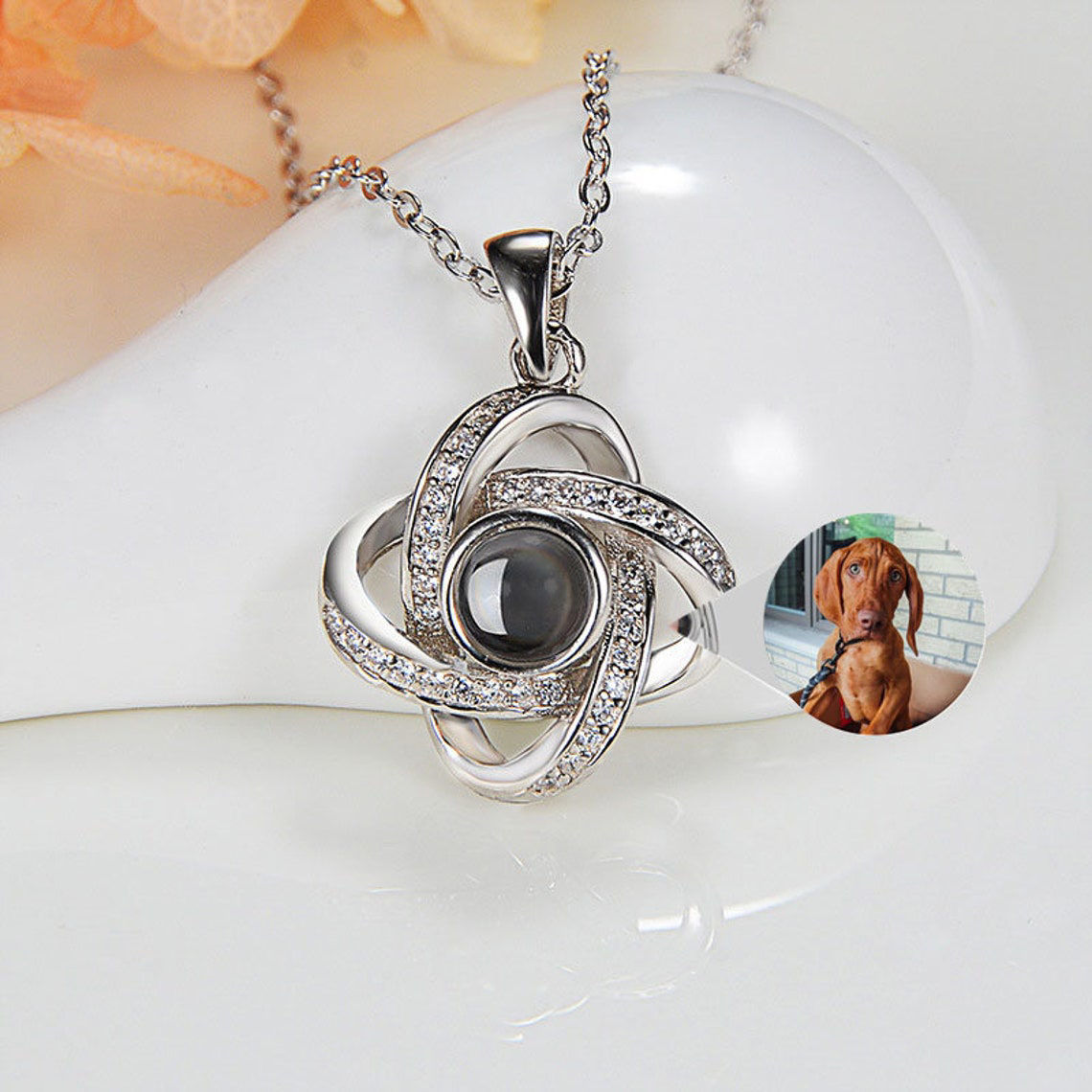 Personalized Projection Photo Print Memorial Necklace - Personalized ...