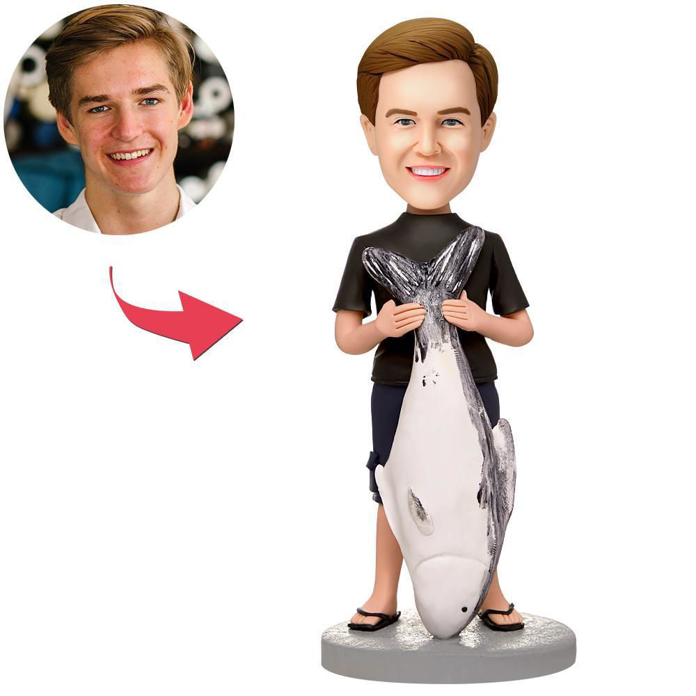 Custom Bobbleheads: Fishing Man With Big Fish | Personalized ...