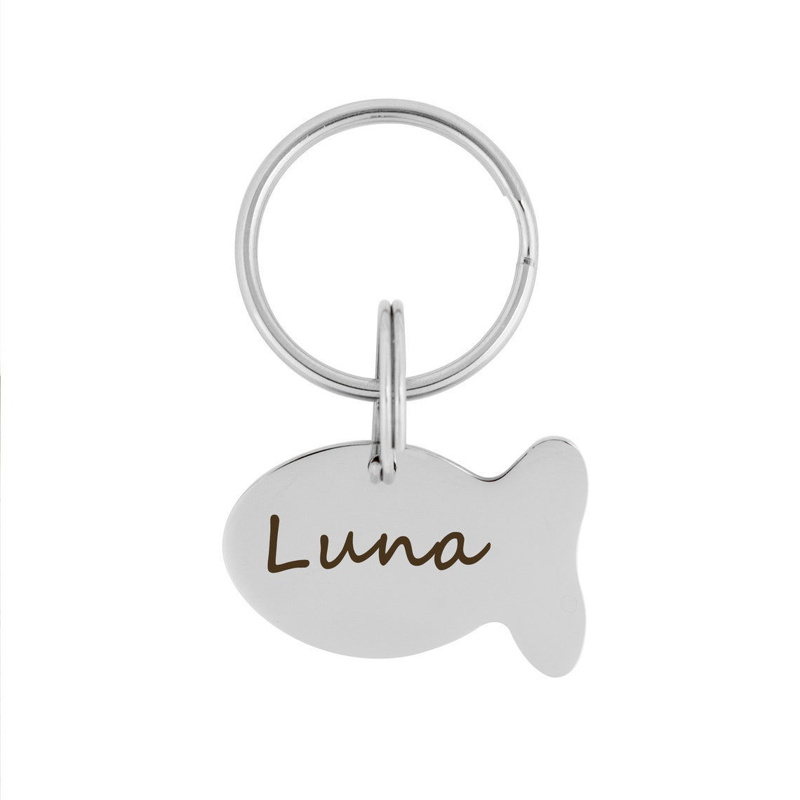 Personalized Fish Tag For Pets With Telephone Number - Personalized ...