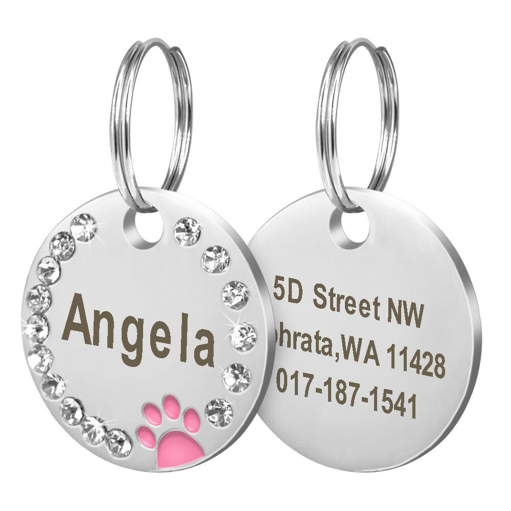 Personalized Paw Tag For Pets With Telephone Number - Personalized ...