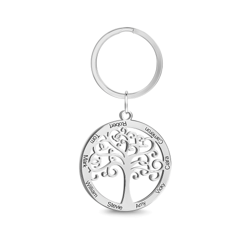 Personalized Family Tree Keychian - Custom Keychain with Names ...