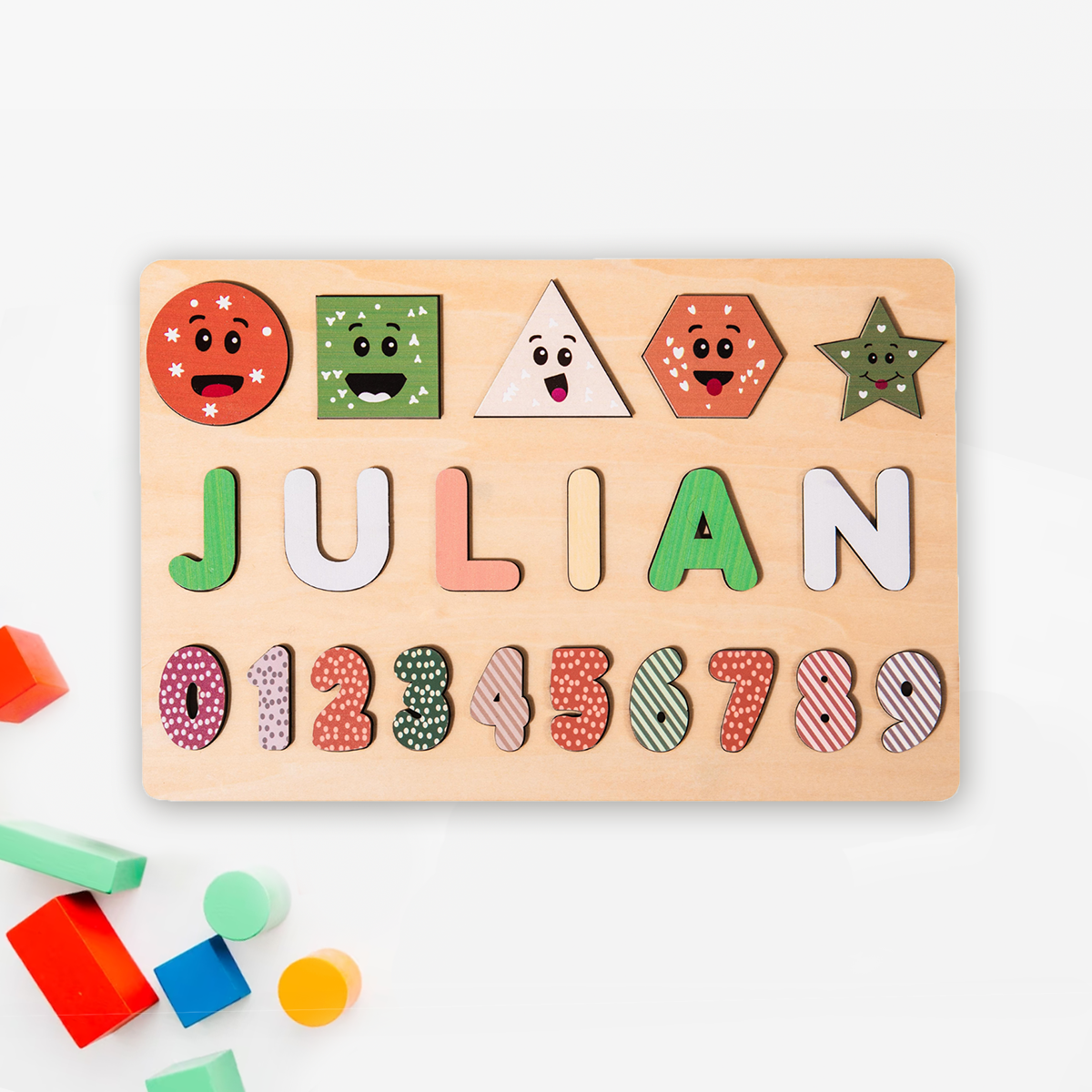 Personalized Wooden Puzzle Name Board - Custom Toy Gift for Baby and ...