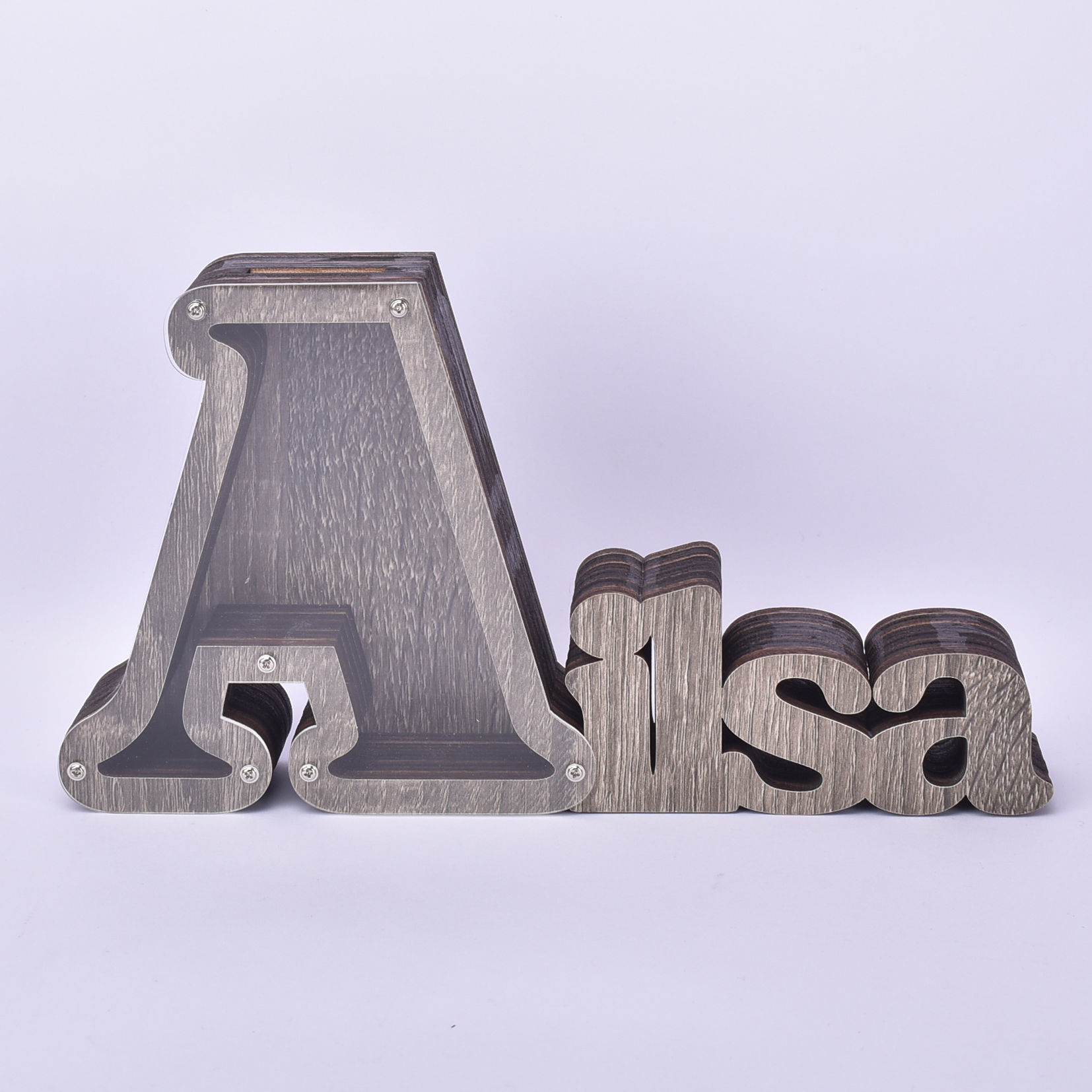 Personalized Wooden Name Piggy-Bank for Kids Boys Girls - Large Piggy ...