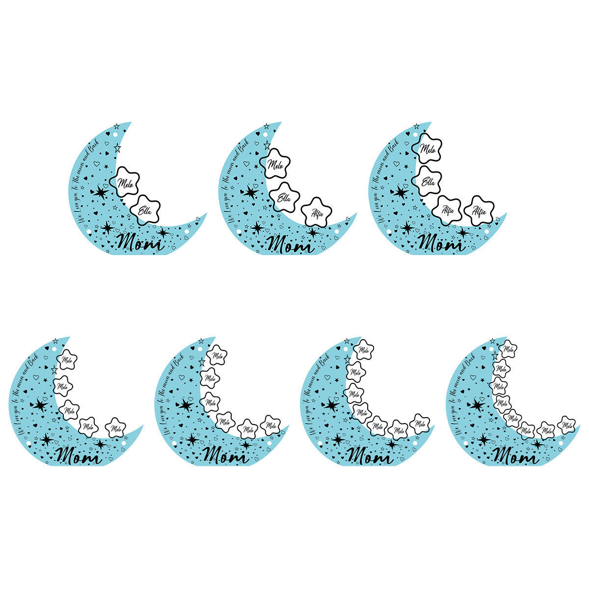 Personalized Celestial Moon Light - Custom Kid Names on The Night Light ...