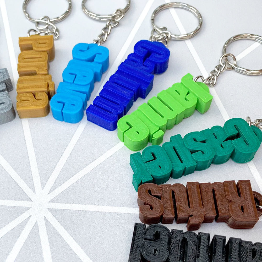 Custom 3D Name Keyring - Personalized Keychain with 3D Printed Name ...